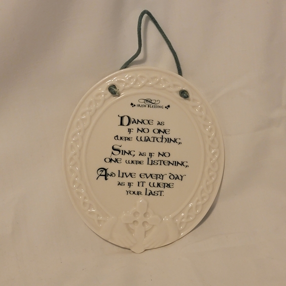 Source Unknown | Wall Decor | Irish Blessing Wall Placs Ceramic Celtic ...